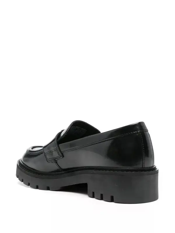 Calvin Klein Monogram-plaque Leather Loafers