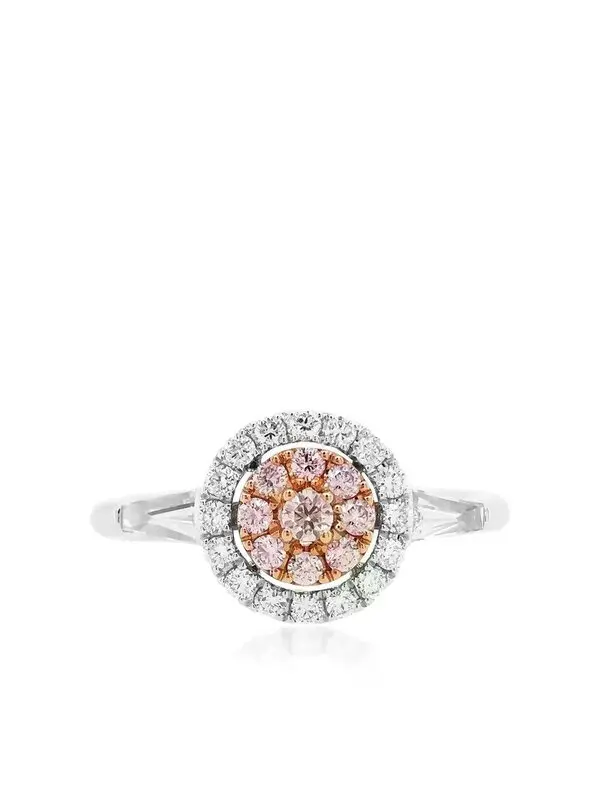 HYT JEWELRY 18kt White Gold Pink Diamond Engagement Ring - Silver
