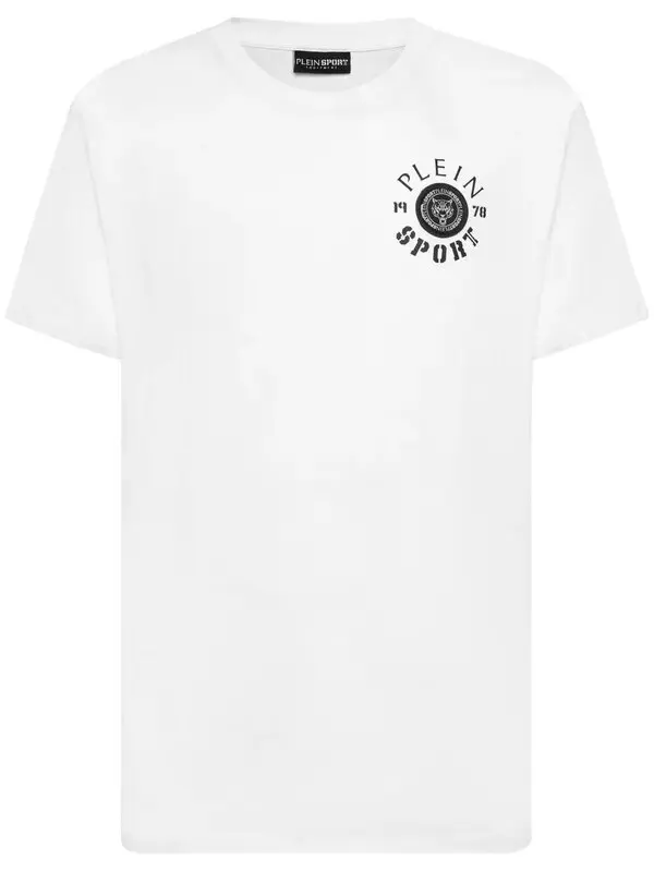PLEIN SPORT Logo-appliqué Cotton T-shirt - White