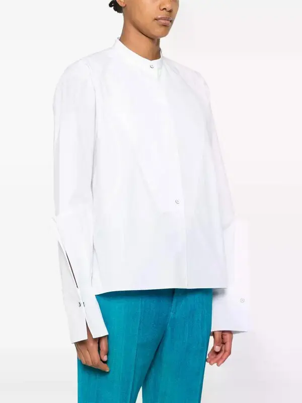 JIL SANDER Cropped Cotton Poplin Shirt