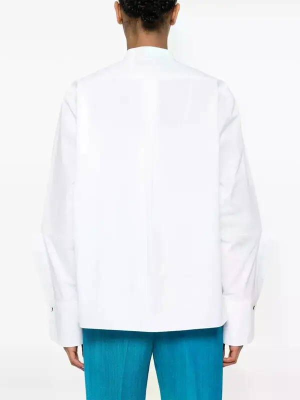 JIL SANDER Cropped Cotton Poplin Shirt