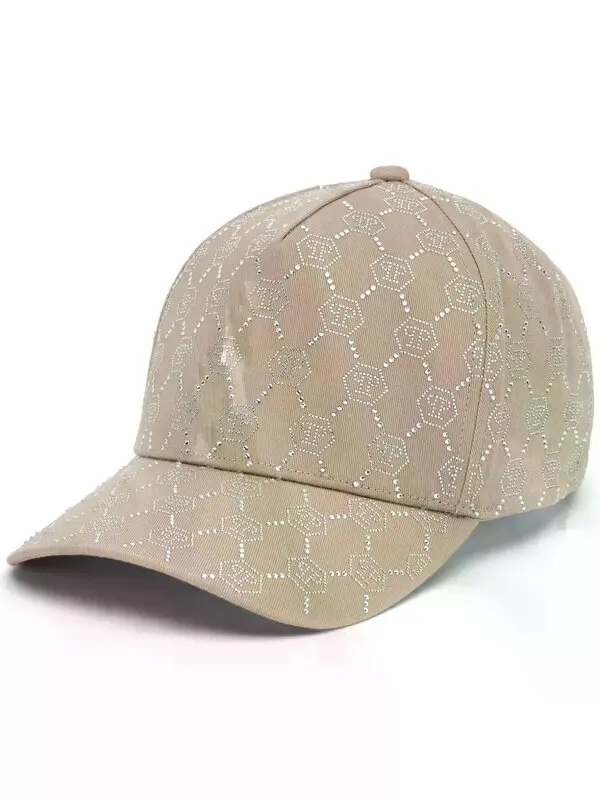 Philipp Plein Crystal-embellished Baseball Cap - Neutrals