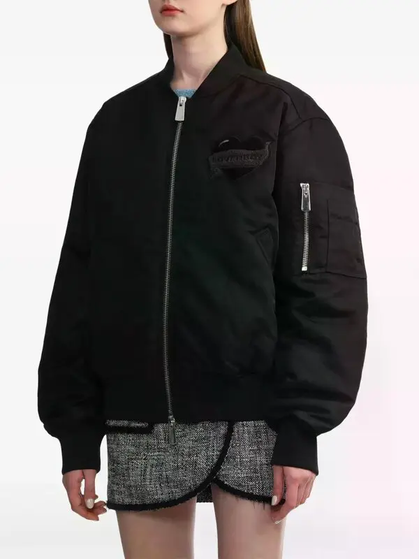CHARLES JEFFREY Logo-appliqué Bomber Jacket