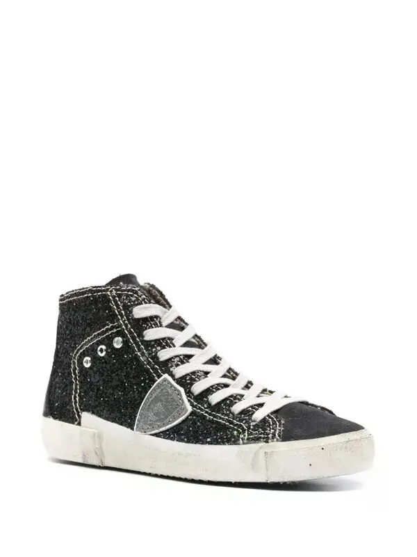 Philippe Model Prsx High-top Glitter Sneakers