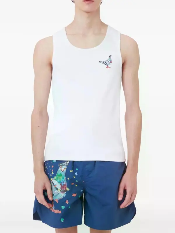 JW Anderson Pigeon Graphic Jersey Tank Top