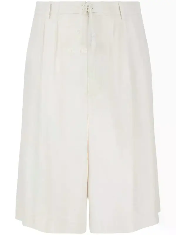 Gcds Logo-embroidered Pleated Bermuda Shorts
