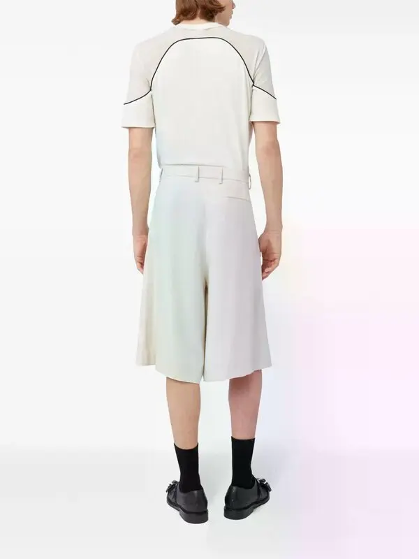 Gcds Logo-embroidered Pleated Bermuda Shorts