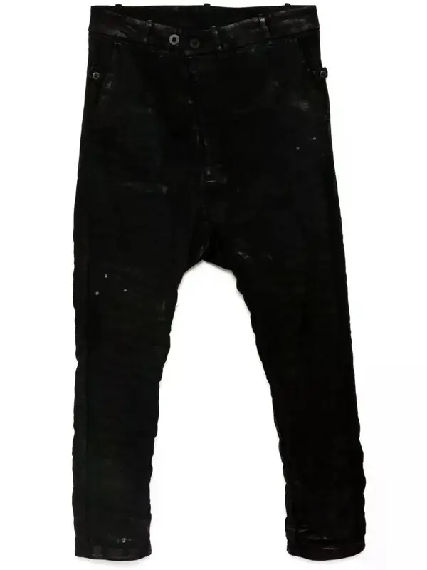 Boris Bidjan Saberi Moulded Drop-crotch Jeans - Black