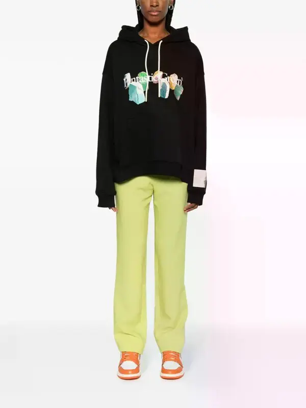 MSGM Organic Cotton Graphic Print Hoodie