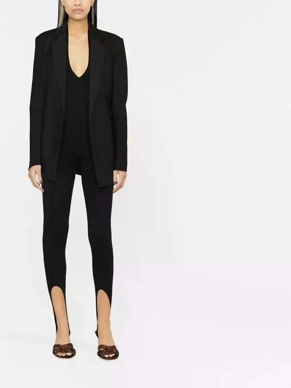 Saint Laurent Halterneck Open-back Jumpsuit With Stirrup Cuffs