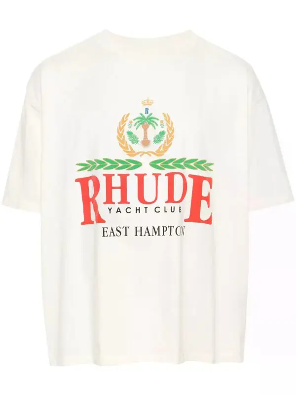 Rhude East Hampton Crest Cotton T-shirt