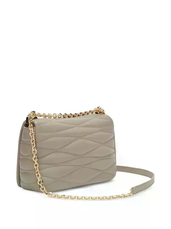 Furla Quilted Crossbody Bag With Chain Strap - Neutrals