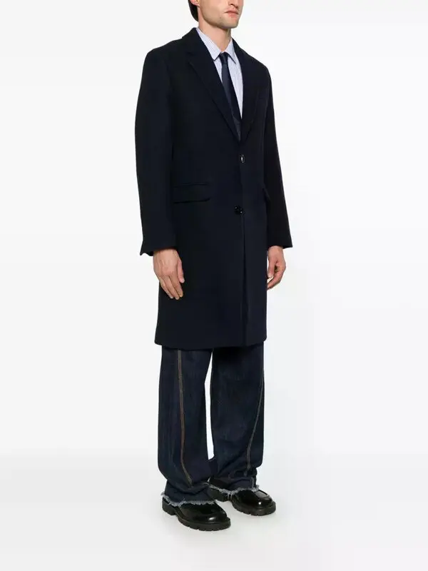 AMI Paris Single-breasted Virgin Wool Coat