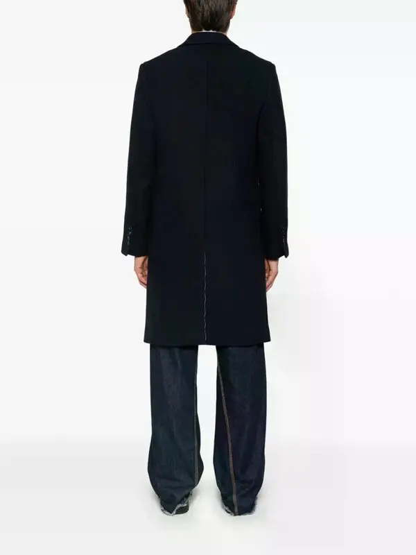 AMI Paris Single-breasted Virgin Wool Coat