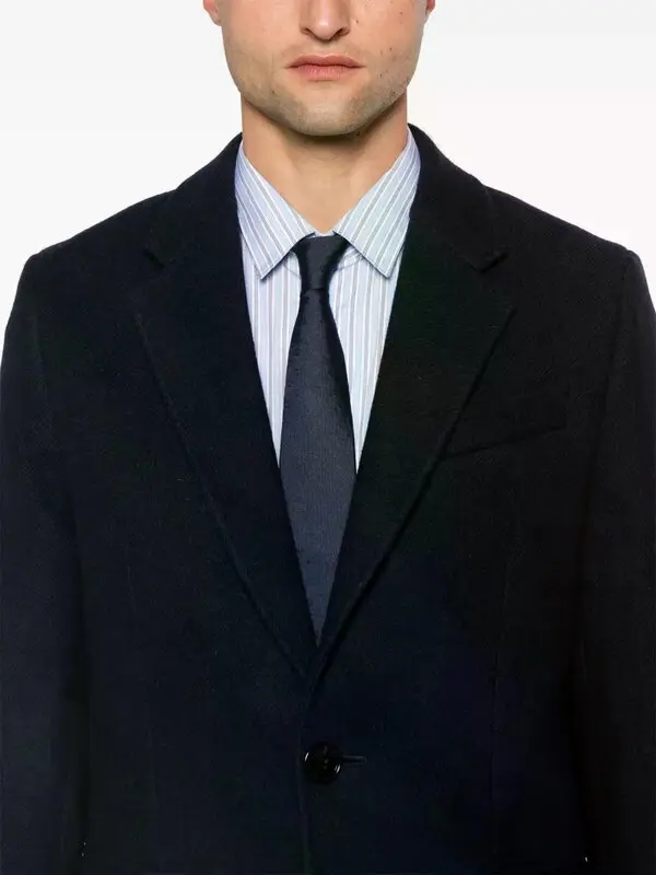 AMI Paris Single-breasted Virgin Wool Coat