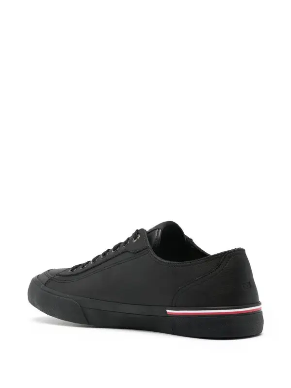 Tommy Hilfiger Logo Print Leather Sneakers