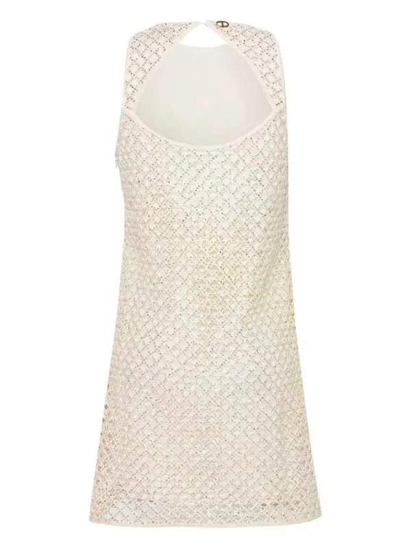 TWINSET Beaded Mesh Minidress