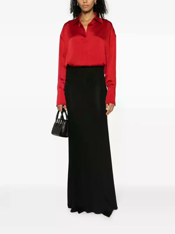 GENNY Satin-finish Button-up Shirt