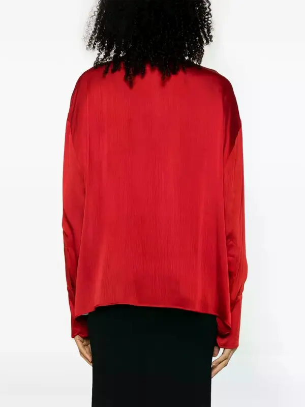 GENNY Satin-finish Button-up Shirt