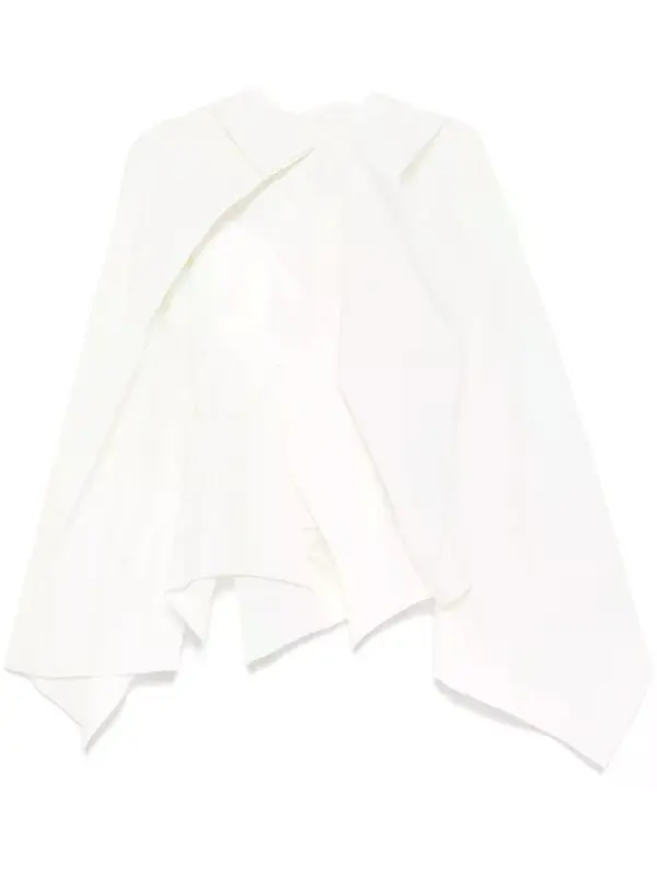 YEHUAFAN Asymmetric Cotton-silk Shirt