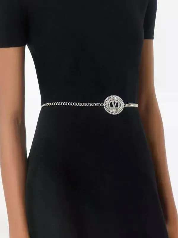 Valentino Garavani Vlogo Signature Embellished Chain Belt