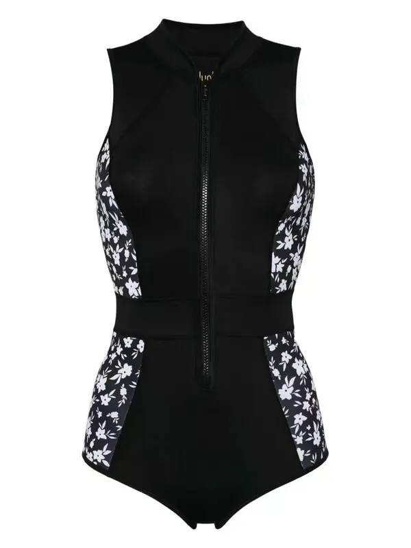 DUSKII Floral-print Swimsuit - Black
