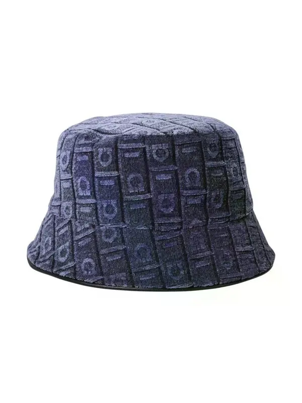 FERRAGAMO Logo Velvet Bucket Hat