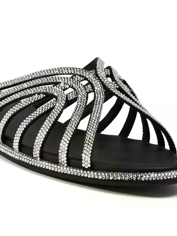 LE SILLA Embrace Sandals With Crystal Embellishments - Black