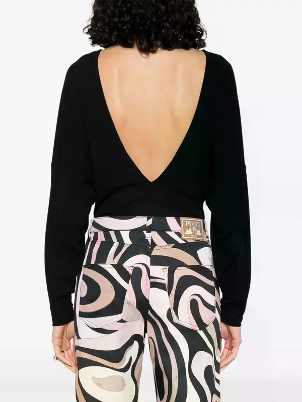 Emilio Pucci Jersey Long Sleeve Bodysuit