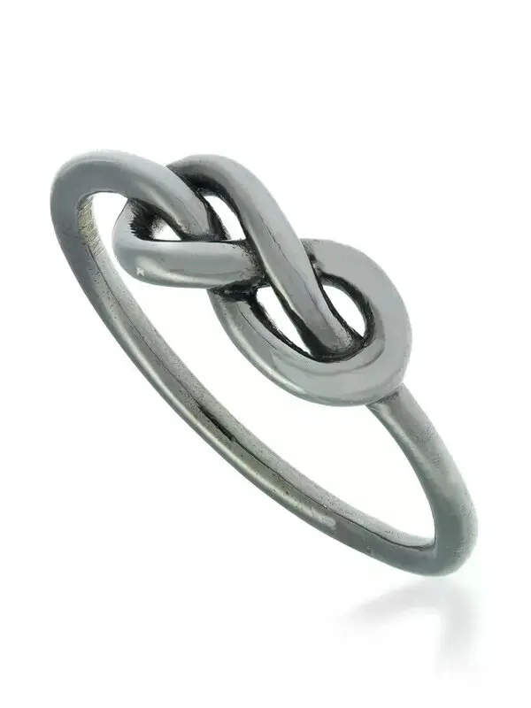 LILY GABRIELLA 18kt Black Rhodium-plated White Gold Forget-me-knot Ring - Silver