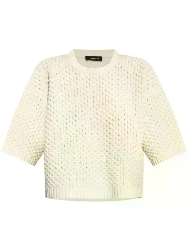 Fabiana Filippi Grid-stitch Knit T-shirt