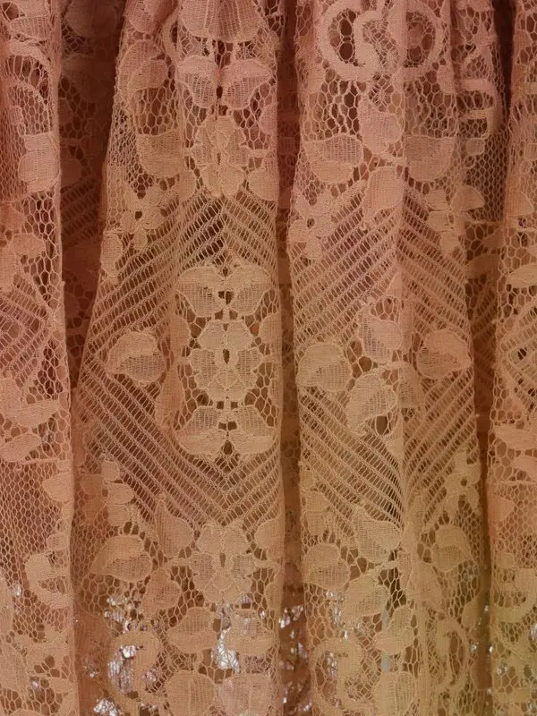 Elie Saab Silk Maxi Dress With Lace Detailing
