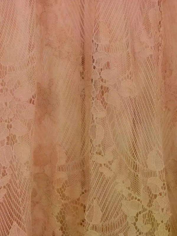 Elie Saab Silk Maxi Dress With Lace Detailing