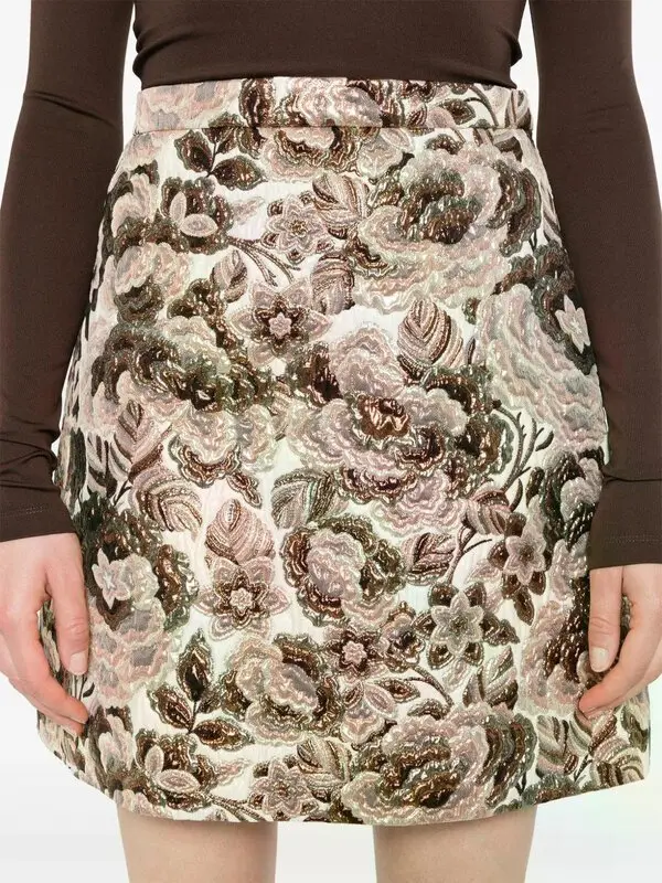 Valentino Garavani Matelassé Floral Mini Skirt