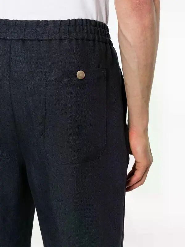 Etro Herringbone Linen Trousers