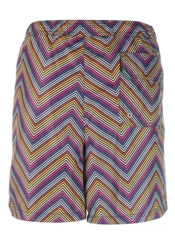 Missoni Zigzag-print Swim Shorts - Blue