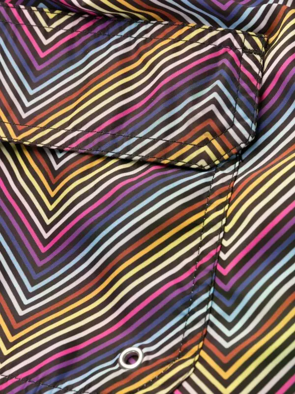 Missoni Zigzag-print Swim Shorts - Blue