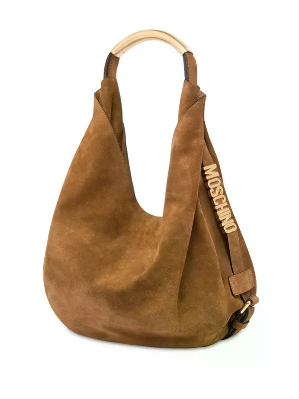 Moschino Medium Handle Me Leather Shoulder Bag - Brown