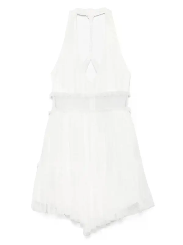 NISSA Halterneck Silk Dress - White