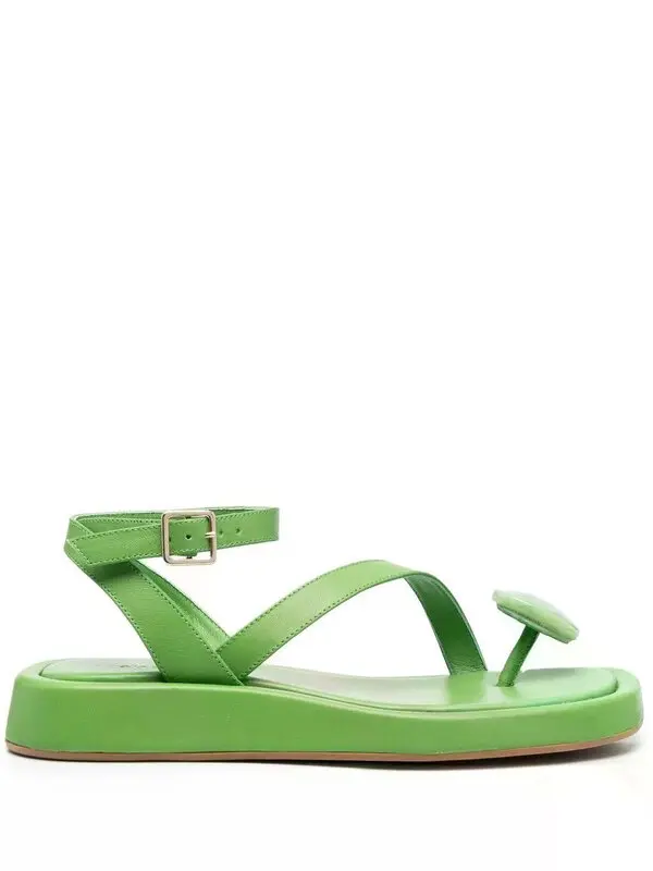 GIABORGHINI Buckle-fastening Open-toe Sandals - Green