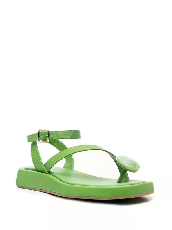 GIABORGHINI Buckle-fastening Open-toe Sandals - Green