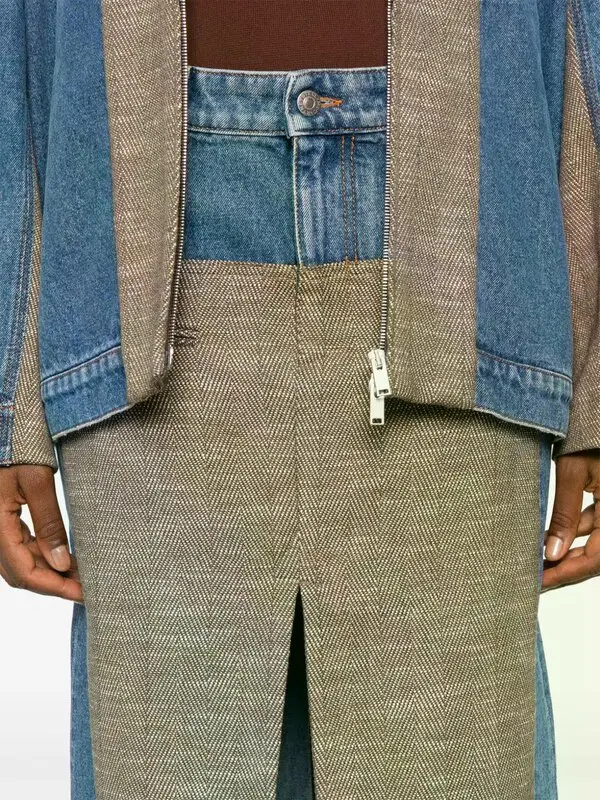 Stella McCartney Tweed Denim Midi Skirt