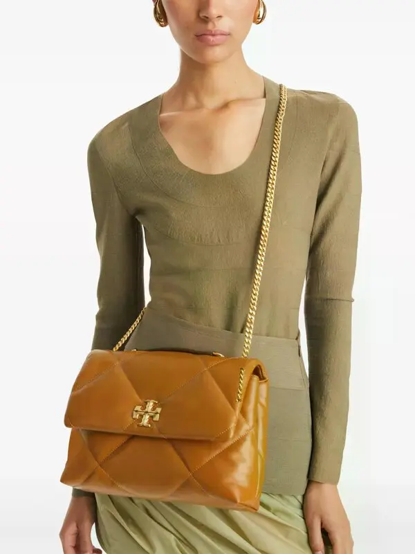 Tory Burch Kira Diamond-quilted Convertible Shoulder Bag - Brown