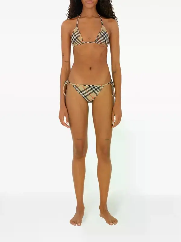 Burberry Checked Halterneck Bikini Top