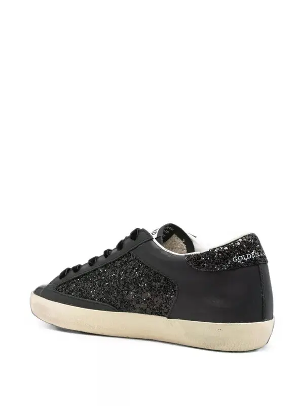 GOLDEN GOOSE Super-star Glitter & Suede Trainers