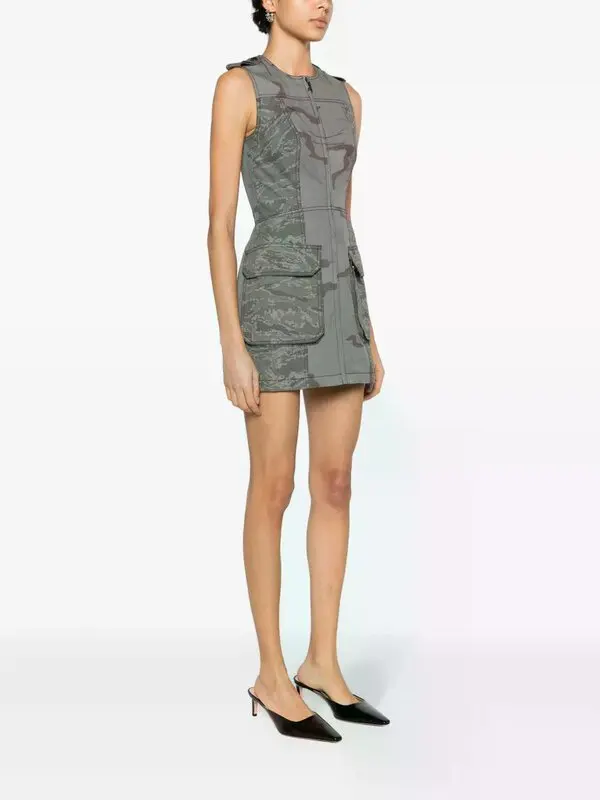 MARINE SERRE Regenerated Camouflage Mini Dress