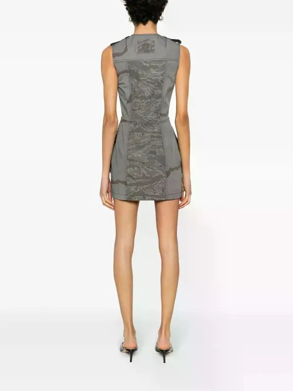 MARINE SERRE Regenerated Camouflage Mini Dress
