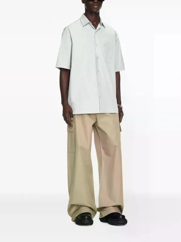 Off-White Cotton Cargo Trousers