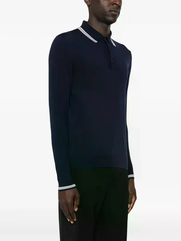 Kiton Knitted Wool Polo Shirt