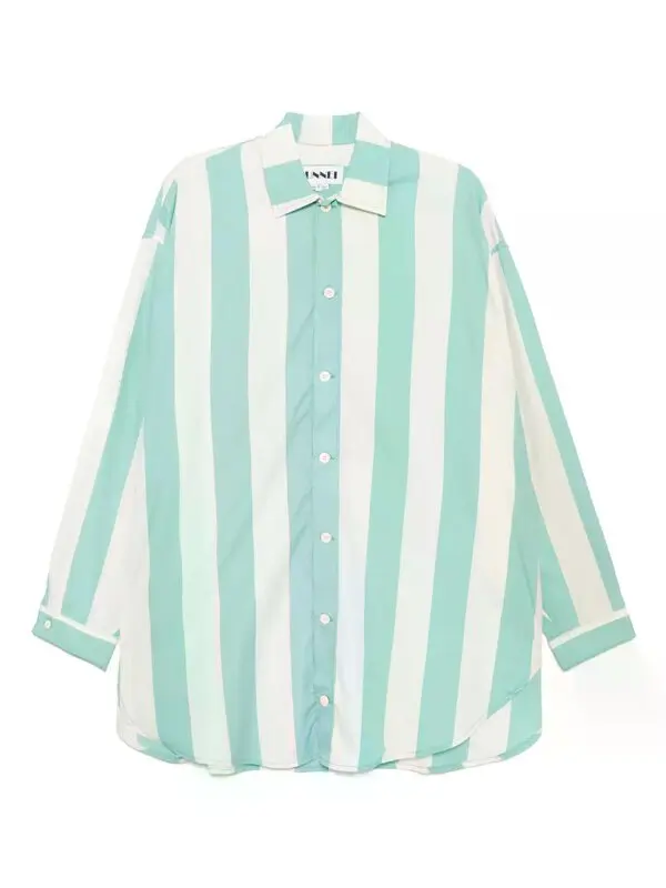 Sunnei Oversized Striped Shirt - White